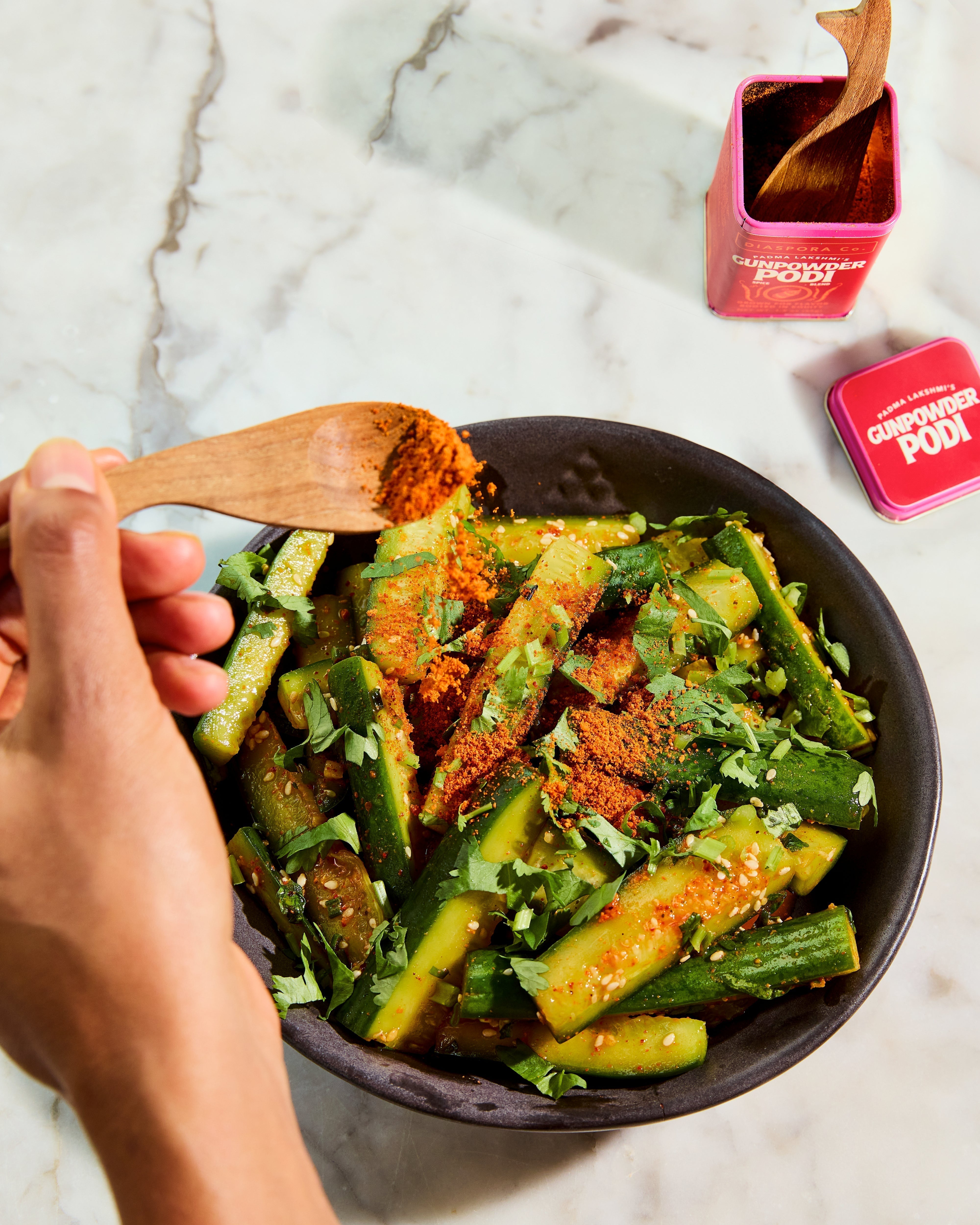 Gunpowder Podi Cucumbers | Easy South Asian Cucumber Salad – Diaspora Co.