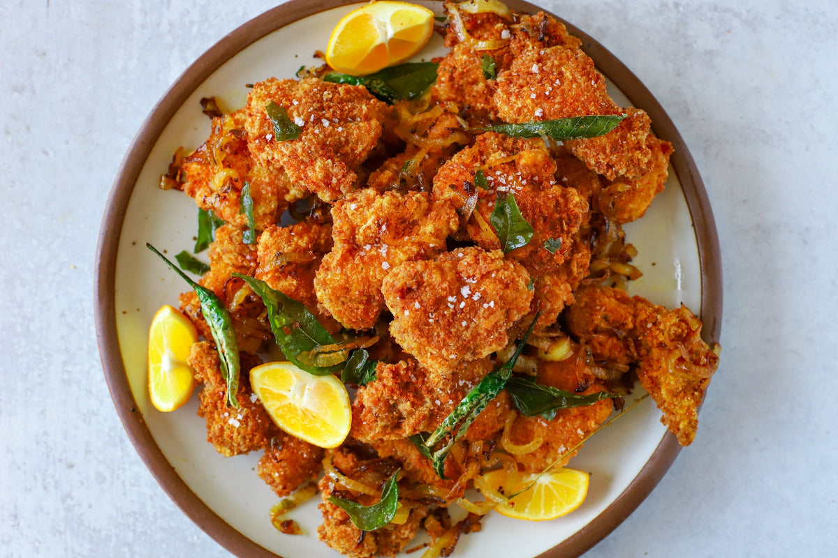 Veda's Masala Chicken Nuggets with Caramelized Onions & Curry Leaves ...